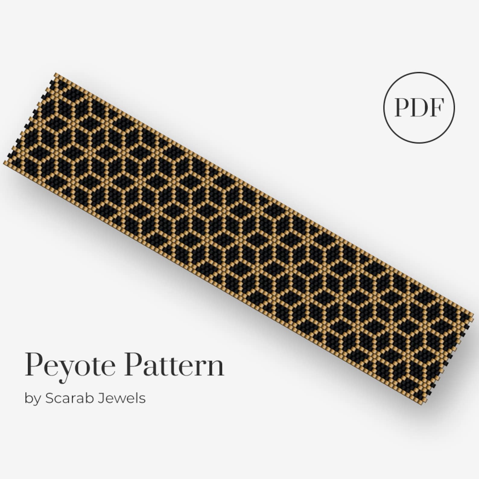 Cube Retro Pattern Art Deco Wallpaper Peyote Beading | Etsy