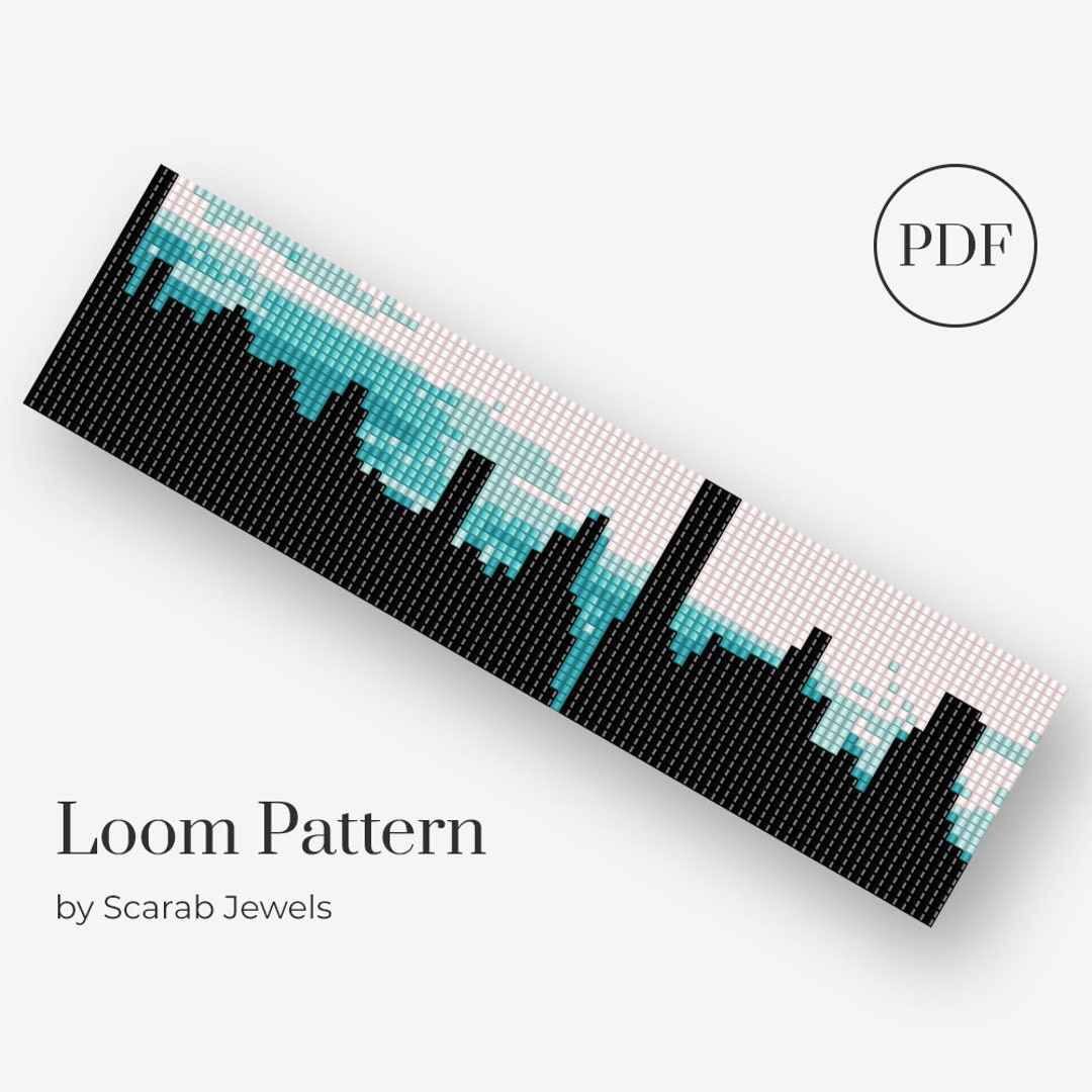 NYC New York City Skyline Pattern | Loom Beading Bracelet | Cuff Bead ...