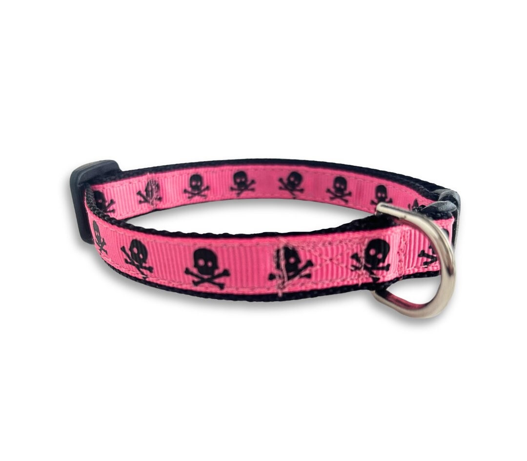 Skull & Crossbones Collar, Breakaway Cat Collar, Mini Teacup Dog Collar ...