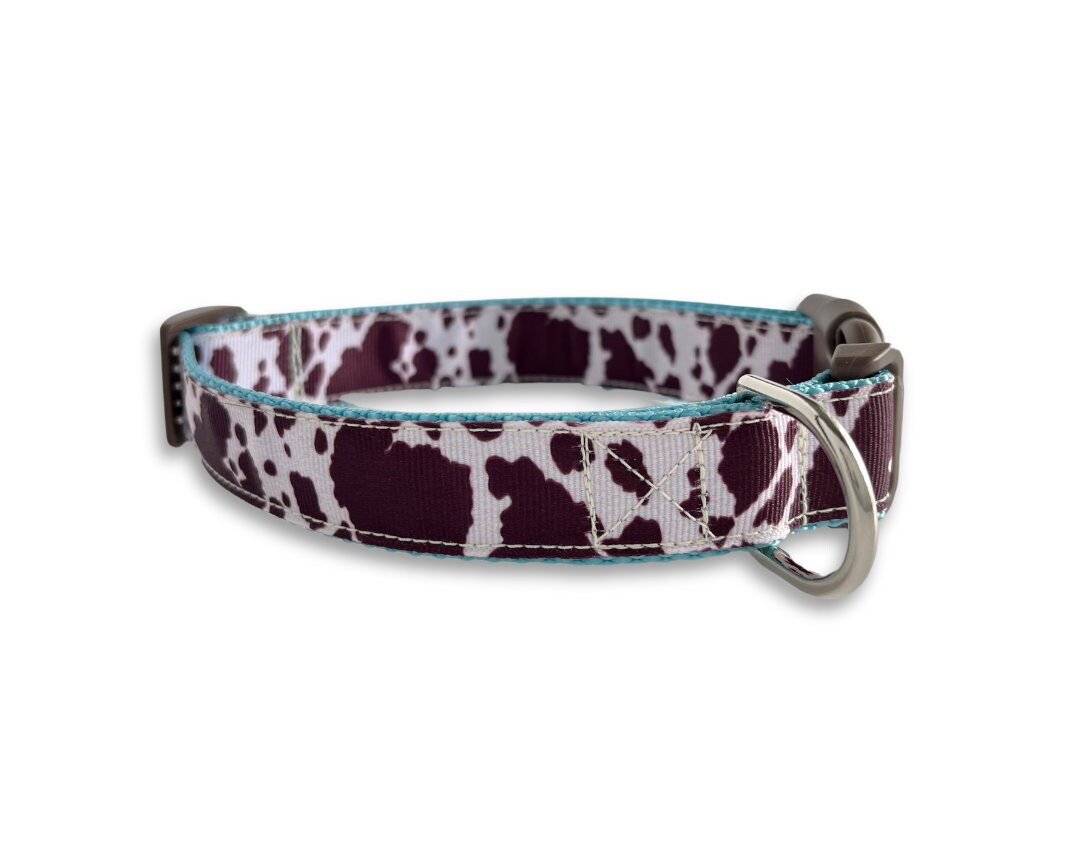 Cow Print Dog Collar, Medium, Large & X Large Adjustable Sizes ...