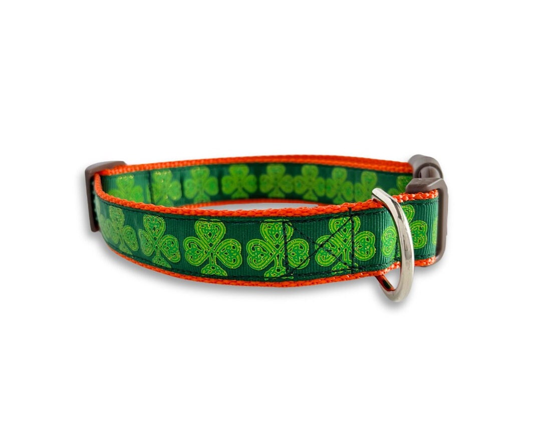 Green Celtic Knot Dog Collar, Medium & Large Adjustable Size, Gaelic ...