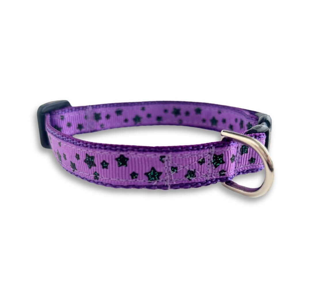 Purple Star Collar, Breakaway Cat Collar, Mini Teacup Dog Collar ...