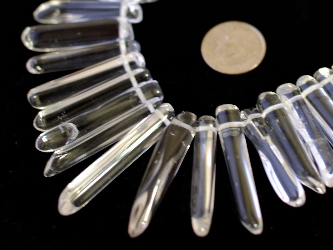 Natural Clear Quartz Stick Shape Sizeapprox. 5-8x18-40mm Graduated ...