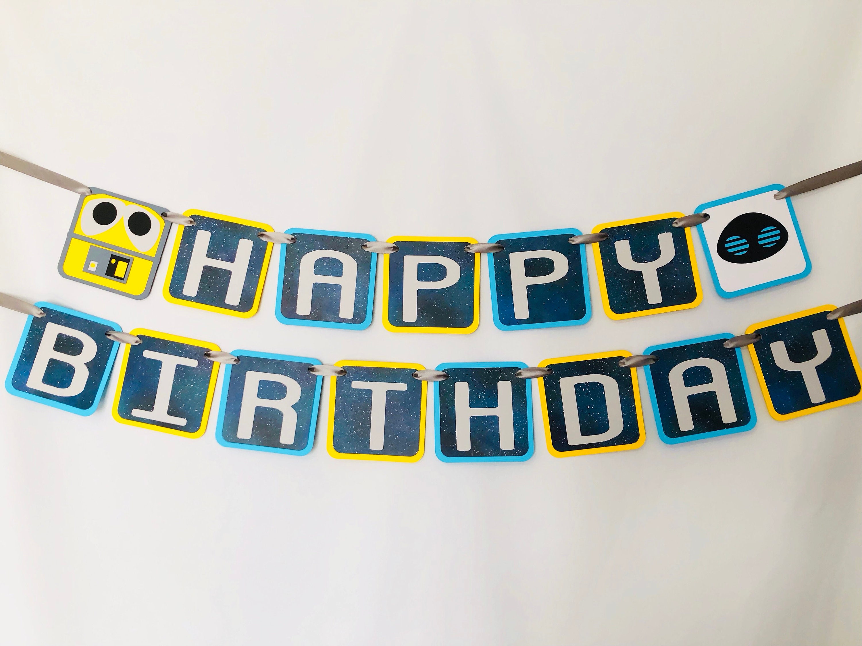 Wall-e Birthday Banner: Space Party Decorations - Etsy