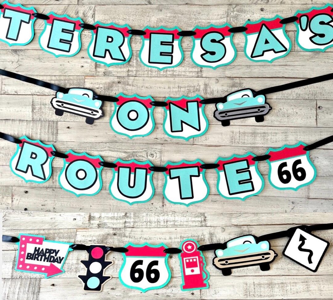 Classic Car Banner/route 66 Banner/retro Car Banner/nifty Fifties ...