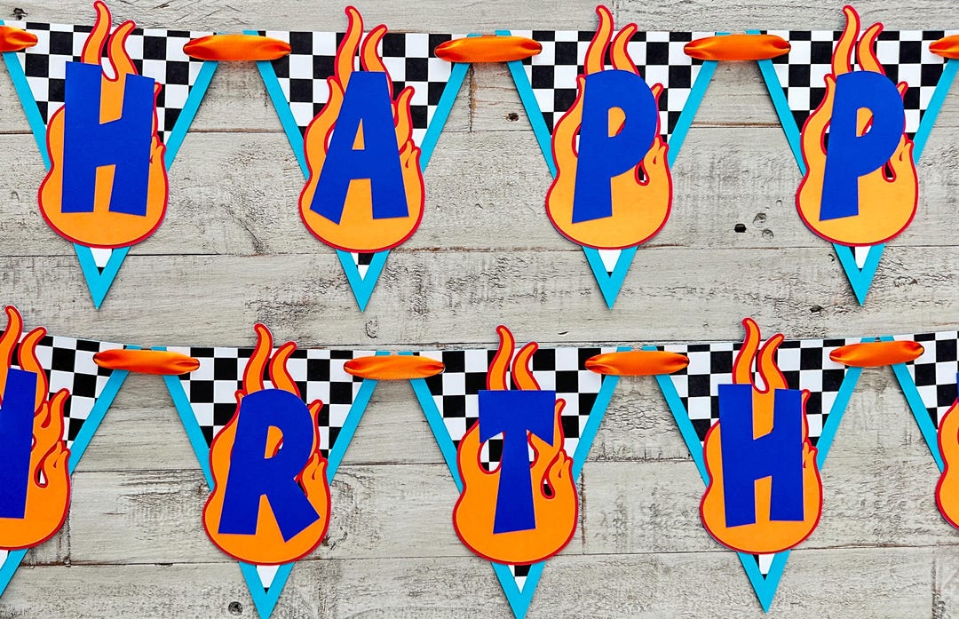 Race Car Birthday Banner: Racing Theme Party Decorations - Etsy