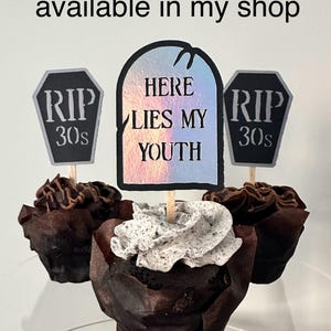 Death to My Youth Party Decorations/here Lies My Youth Cake Topper/rip ...
