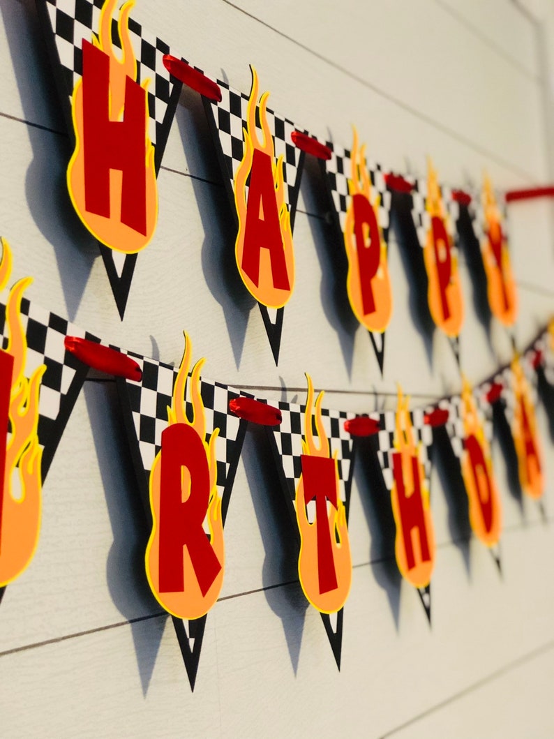 Race Car Birthday Banner Racing Theme Birthday Race Car - Etsy