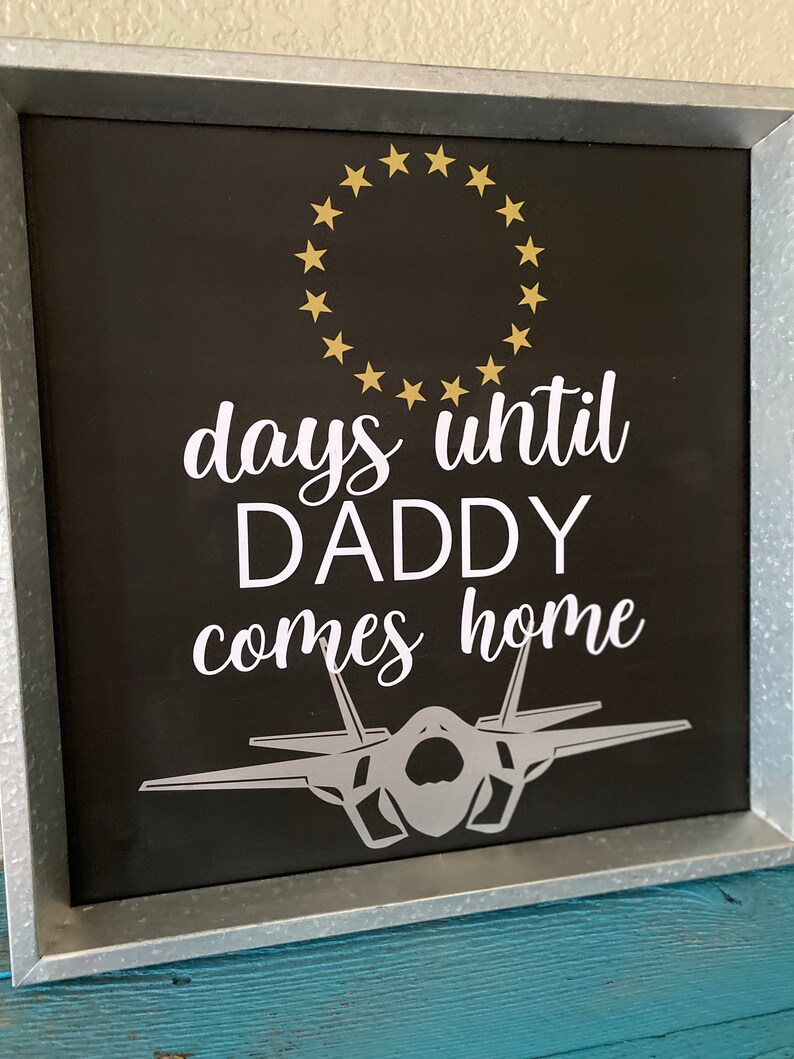 Deployment Countdown Sign, Chalkboard Countdown, Days Until Daddy is ...