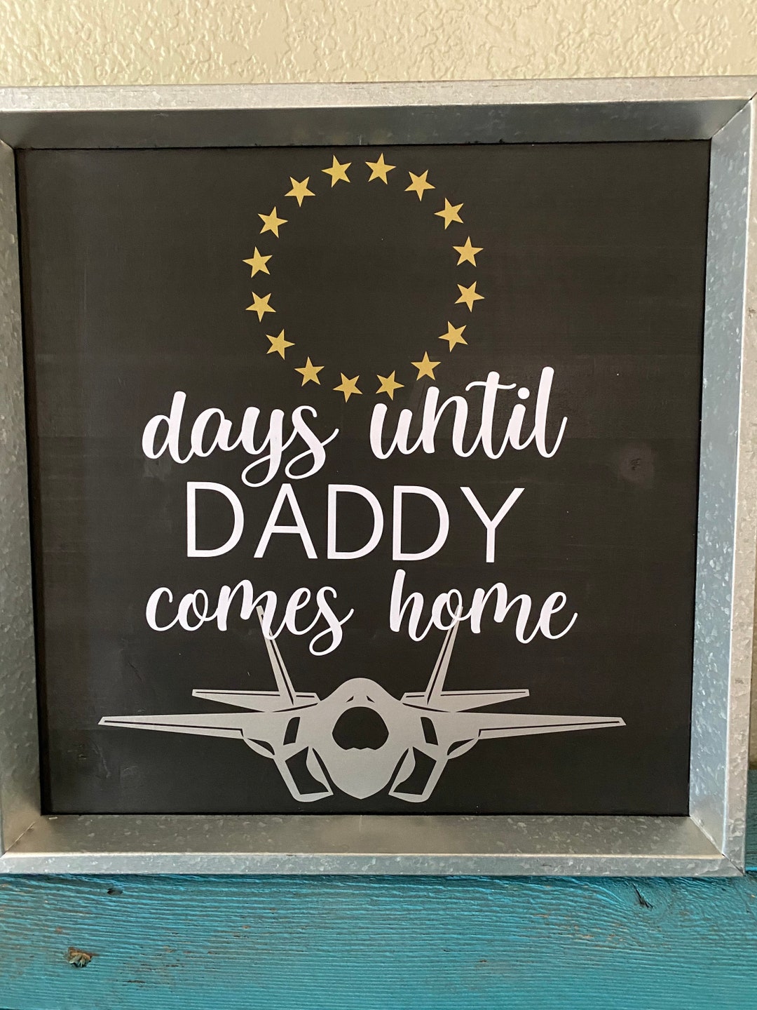 Deployment Countdown Sign, Chalkboard Countdown, Days Until Daddy is ...