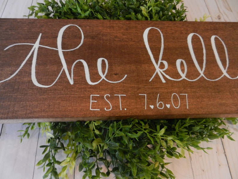 Custom Wedding Name Sign Couple Established Sign Custom | Etsy