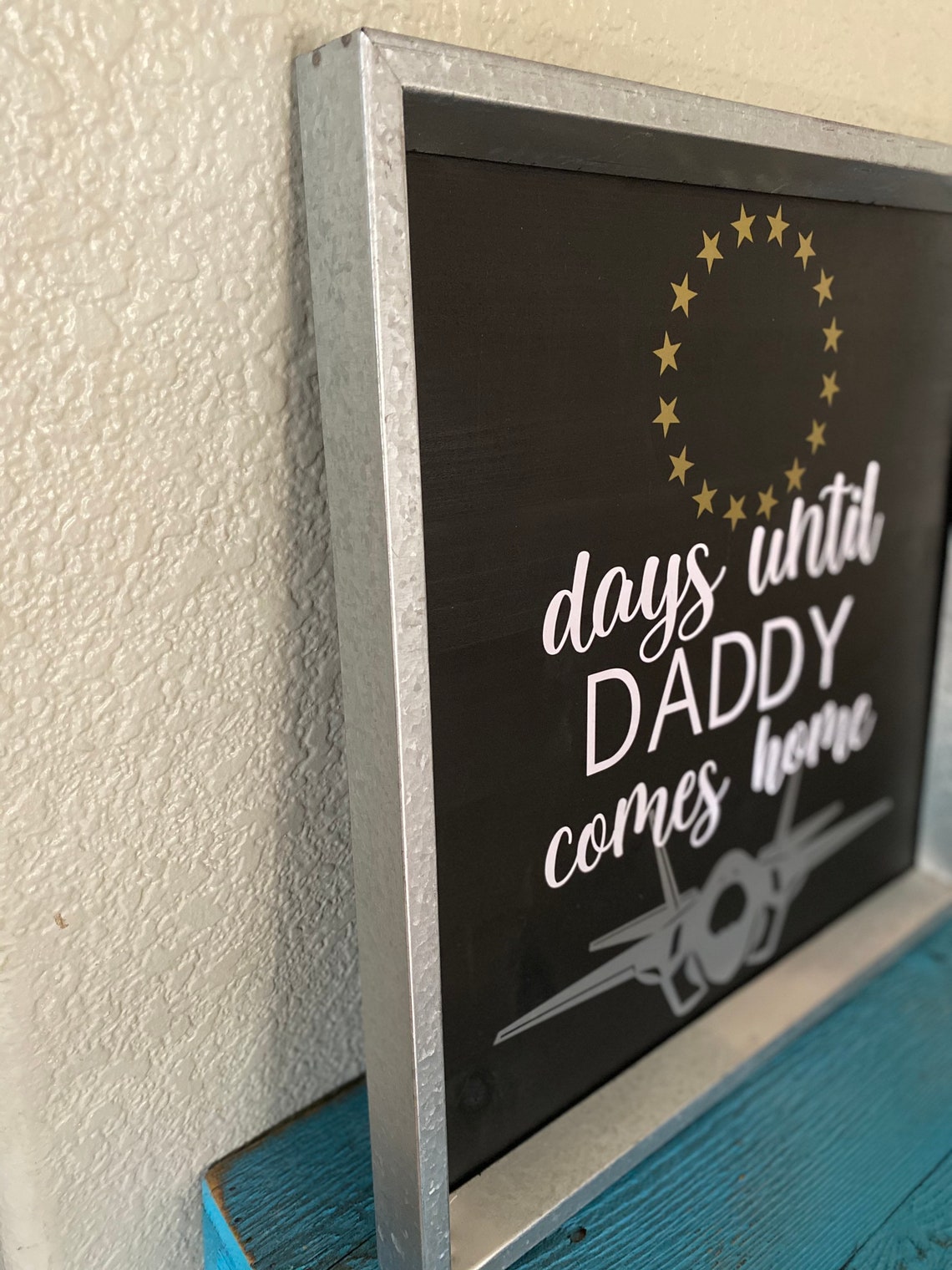 Deployment Countdown Sign, Chalkboard Countdown, Days Until Daddy is ...