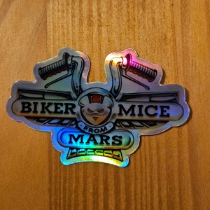 Biker Mice From Mars Logo Holographic Sticker - Etsy