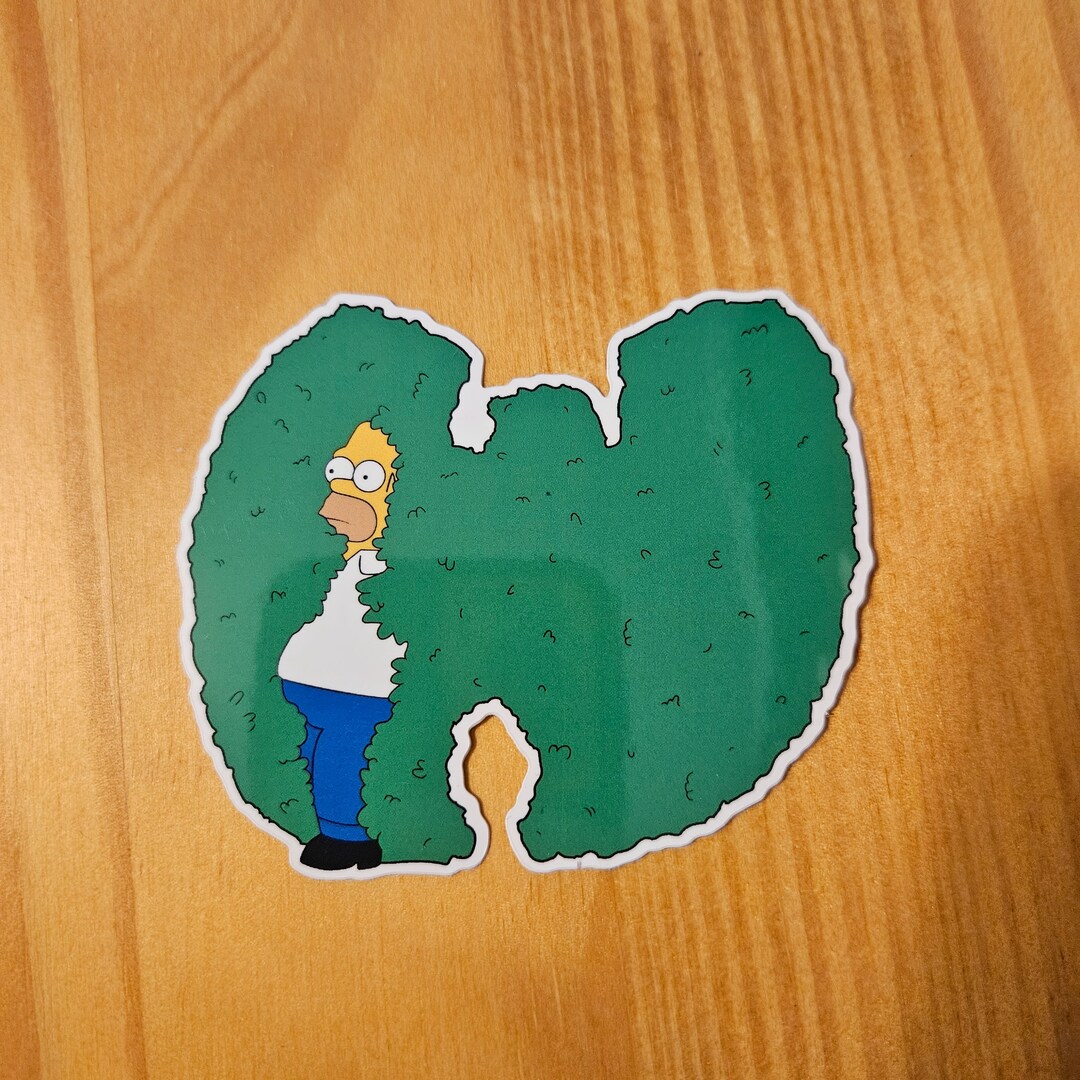 Wu Tang Clan X Homer Simpson Bush Meme Sticker - Etsy