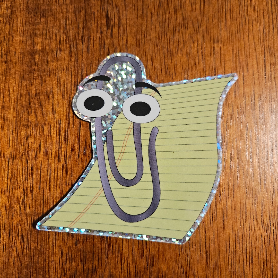 Clippy Clipit Microsoft Office Word Excel Paper Clip Glitter ...