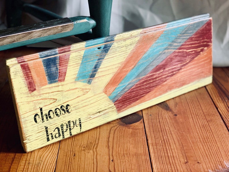 Rustic Wooden Sign, Boho Hippie Decor, Rainbow Peace Sign - Etsy