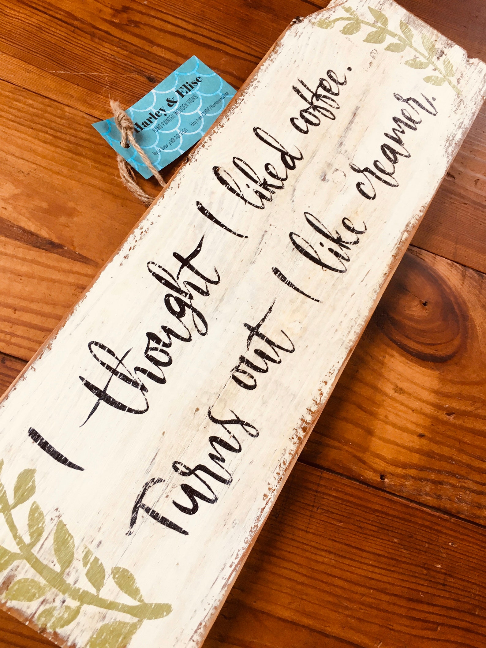 Creamer Sign Coffee Lover Sign Coffee Decor Kitchen Decor | Etsy