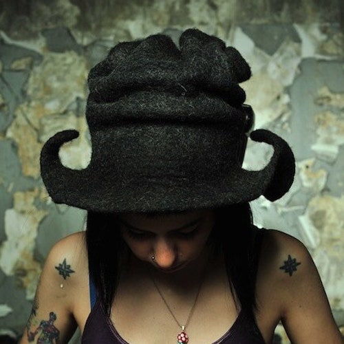 Black Madness Top Hat Burning Man Clothes Rave Steampunk - Etsy