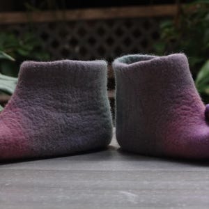 Curled Toe Felt Slippers, Whimsical Design Unique House Shoes, Nature ...