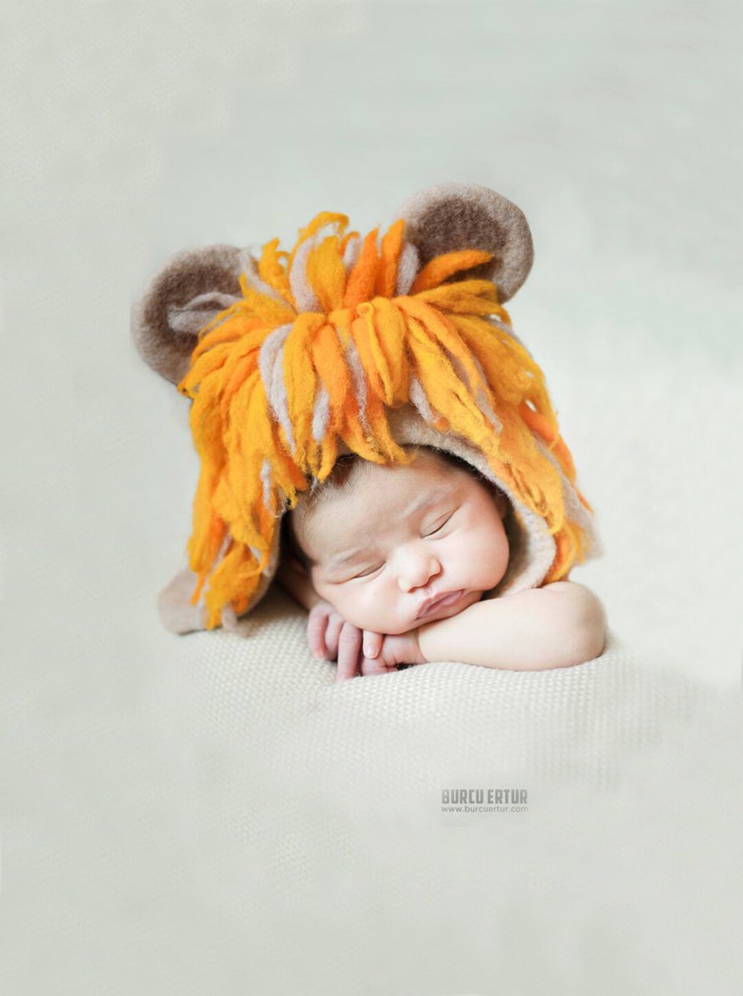 Felted Lion Hat,lion Hat Headdress,baby's First Hat, Newborn Portrait ...
