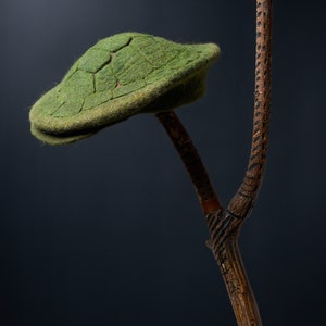 Handmade Turtle Shell Hat , Green Felt Nature Inspired Hat, Wearable ...