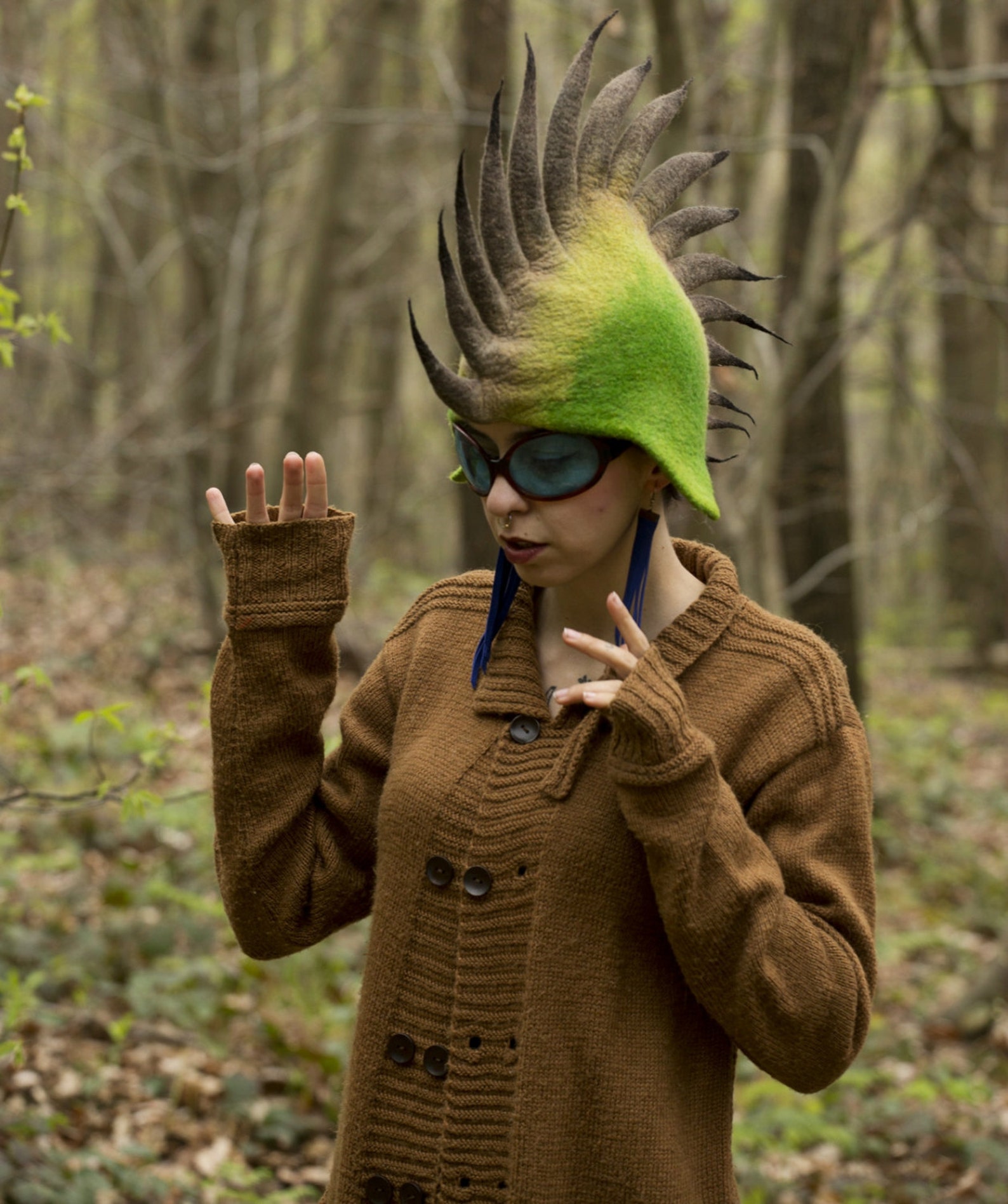 Hedgehog Hat Post Apocalyptic Hat Cyberpunk Costume | Etsy