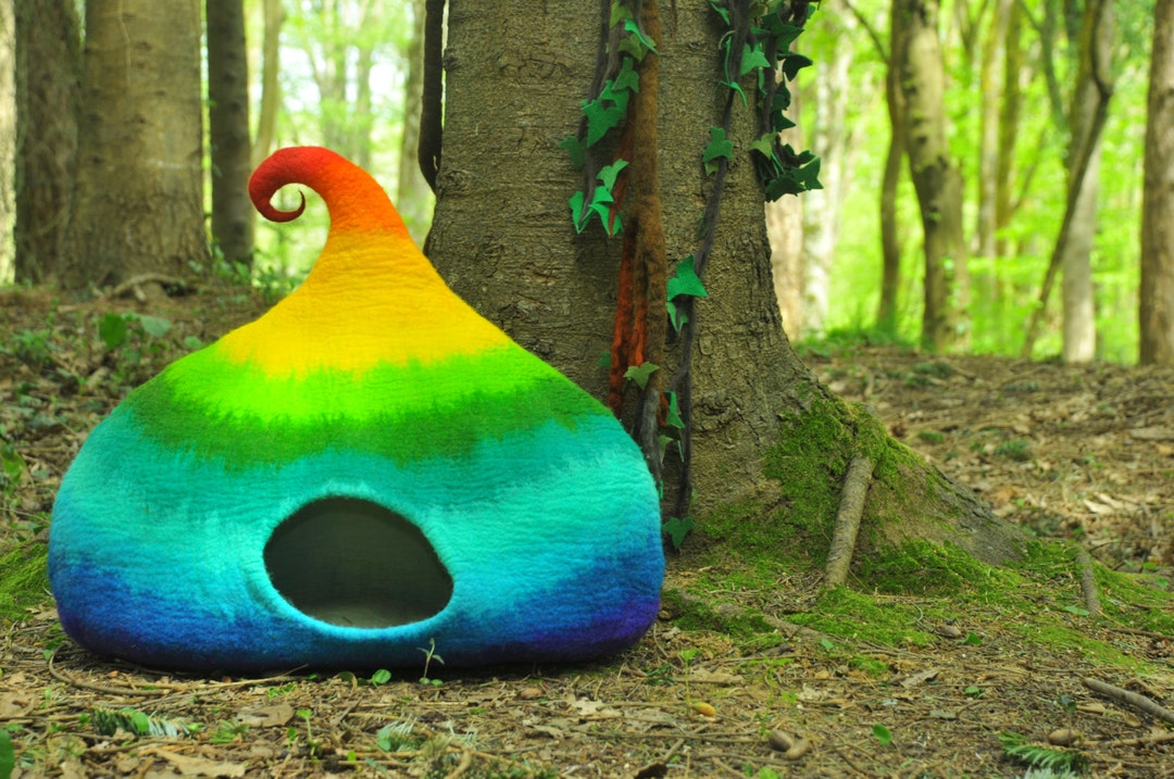 Felt Cat House Cat Cave Cat Bed Pet Furniture Best Cat Lover Gift ...