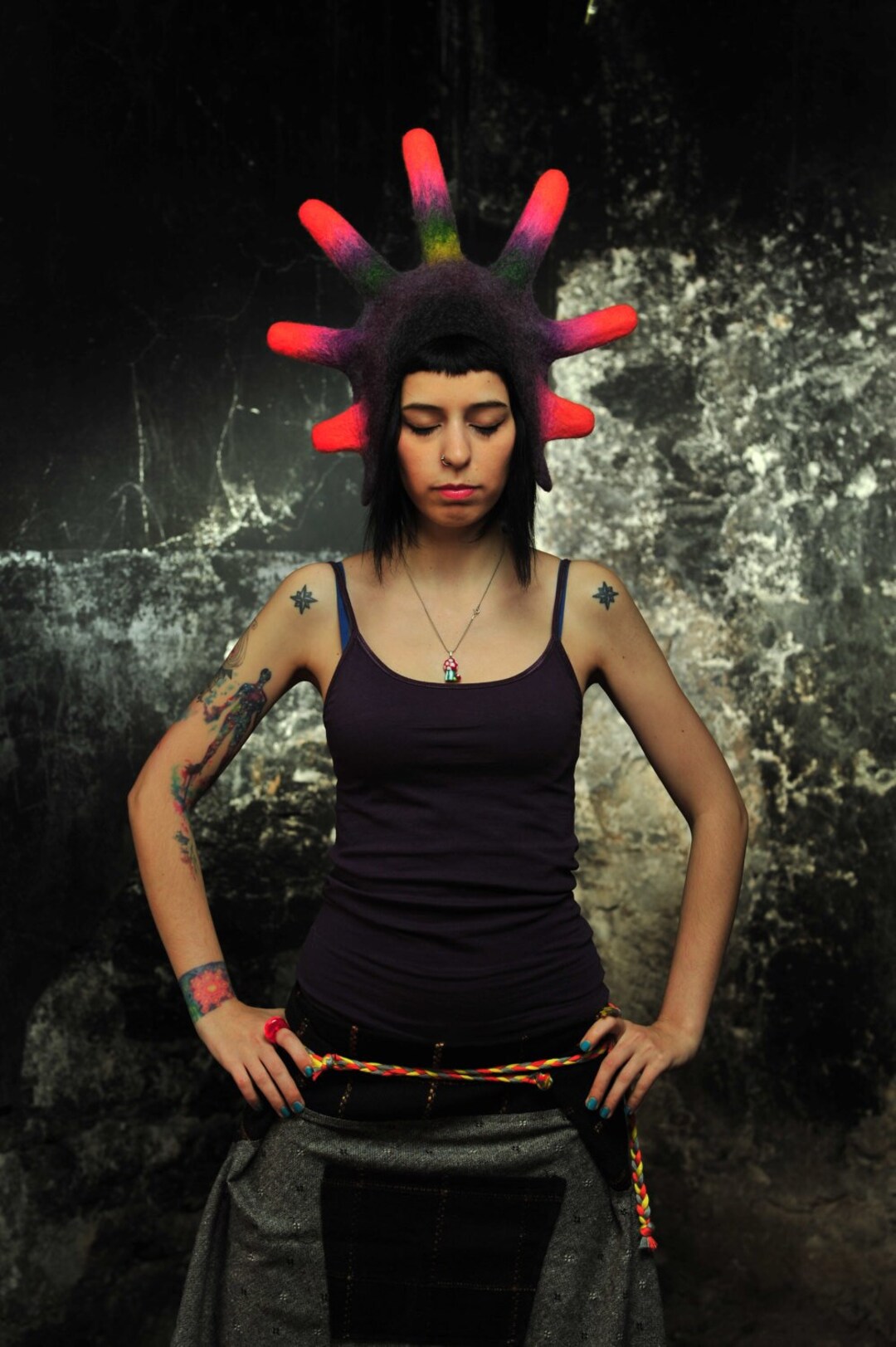 Eclipse Felt Hat Total Solar Eclipse Party Costume Unique Futuristic ...