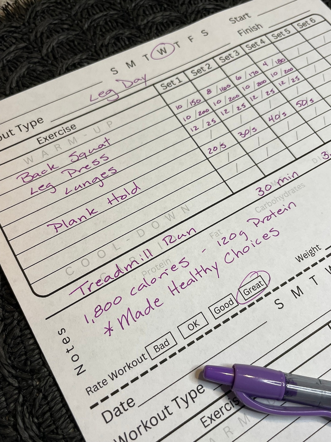 Printable Daily Fitness Planner | Downloadable Journal, Printable ...