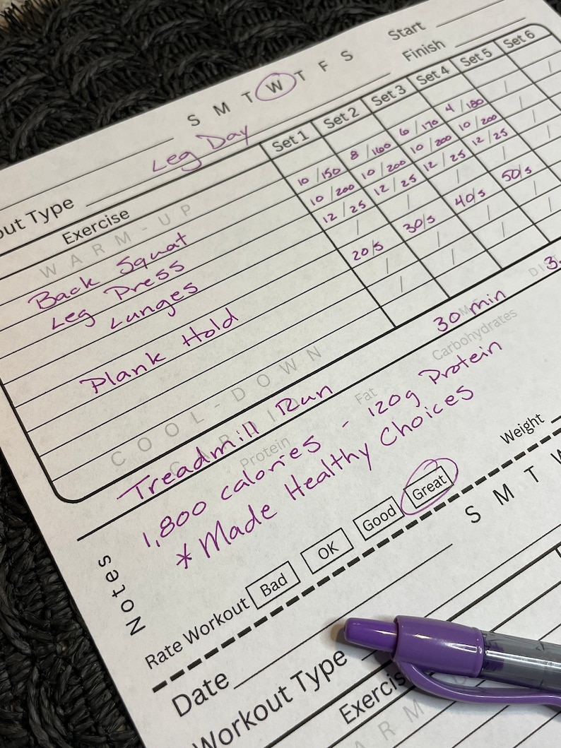 Printable Daily Fitness Planner | Downloadable Journal, Printable ...