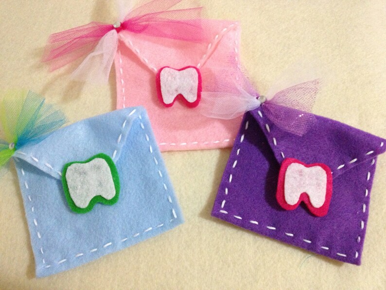 Tooth Fairy Envelope for Teeth Letters and Money, Boys and Girls Colors ...