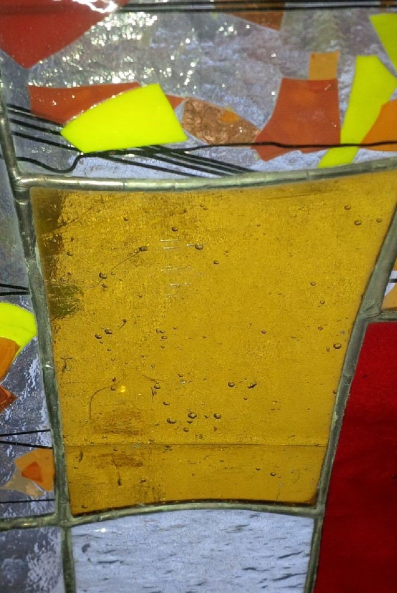 Stained Glass Panel/window With Confetti Glass - Etsy