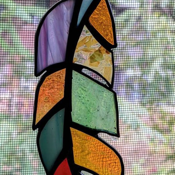 Stain Glass Feather - Etsy
