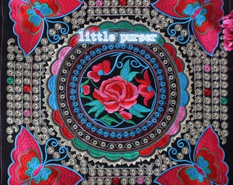 Hmong Blue Pattern Embroidered Fabric Unique Design Handmade - Etsy