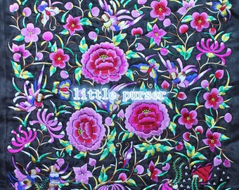 Hmong Blue Pattern Embroidered Fabric Unique Design Handmade - Etsy