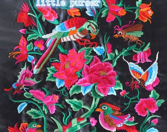 Hmong Blue Pattern Embroidered Fabric Unique Design Handmade - Etsy