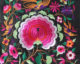 Hmong Blue Pattern Embroidered Fabric Unique Design Handmade - Etsy