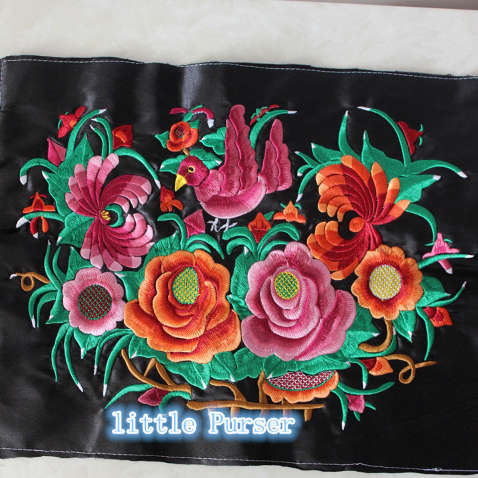 Hmong Blue Pattern Embroidered Fabric Unique Design Handmade - Etsy