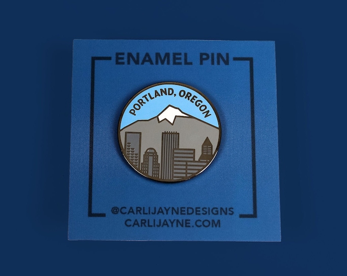 Portland Oregon Enamel Pin, State Enamel Pin, Oregon Enamel Pin, Pnw ...