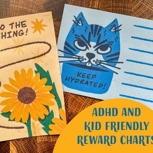 ADHD and Kid Friendly Reward Charts - Digital Download - Etsy