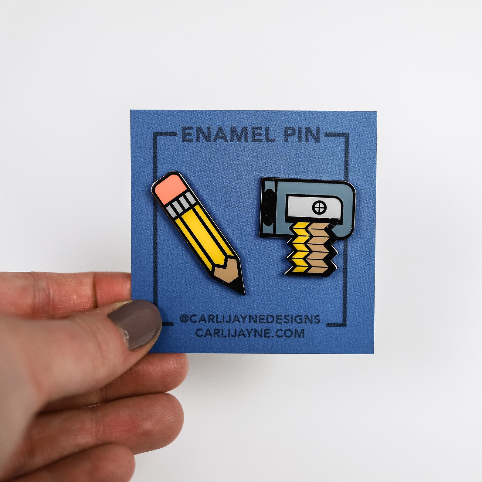 Pencil Pin Sharpener Pin Enamel Pin Set Teacher Enamel Pin | Etsy