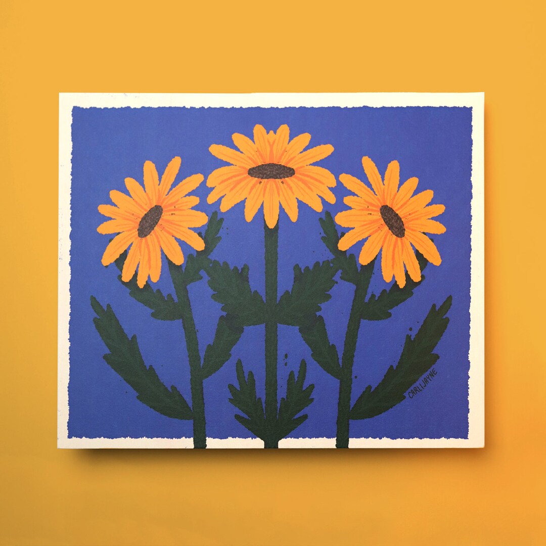 Art Print - Blackeyed Susan Art Print 8 X 10 Inches - Etsy