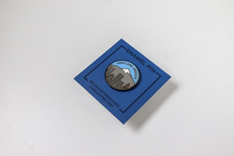 Portland Oregon Enamel Pin State Enamel Pin Oregon Enamel - Etsy