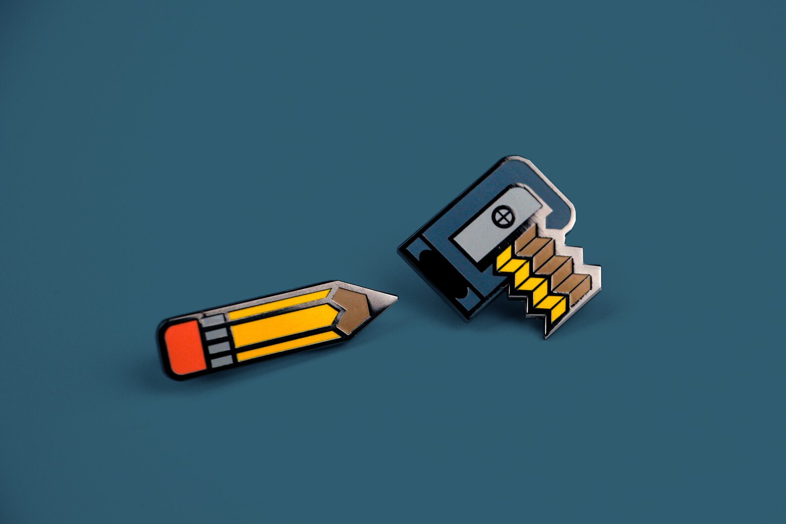 Pencil Pin Sharpener Pin Enamel Pin set Teacher enamel pin | Etsy