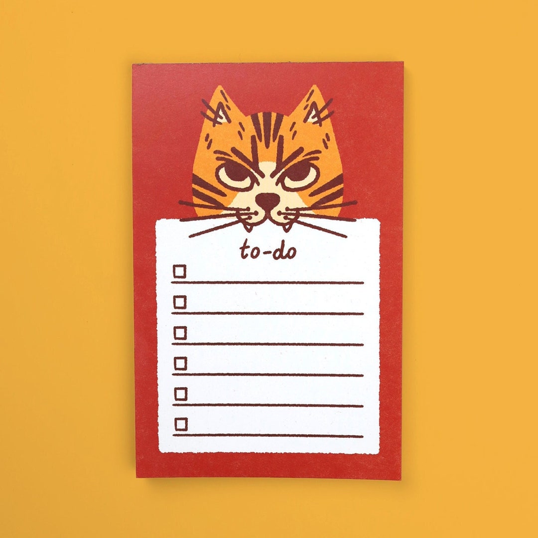 Cat Notepad | Gift for Cat Lover | Cat Stationery | Blank Notepad ...