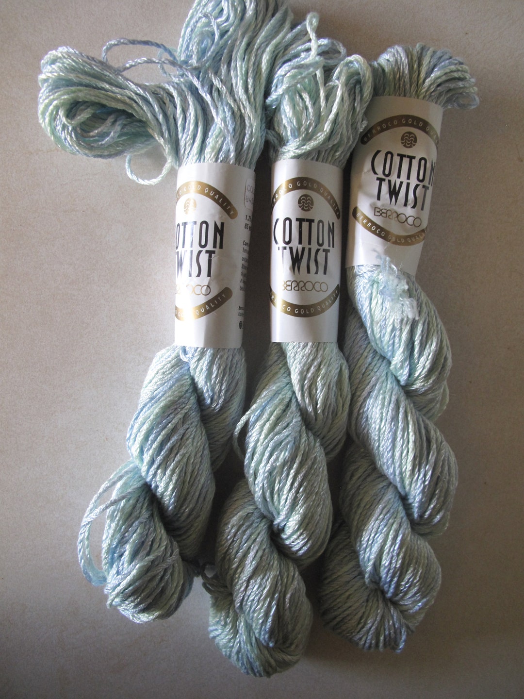 Yarn Bargain!-berroco Cotton Twist Cotton Rayon Blend Yarn 3 Skein Lot ...