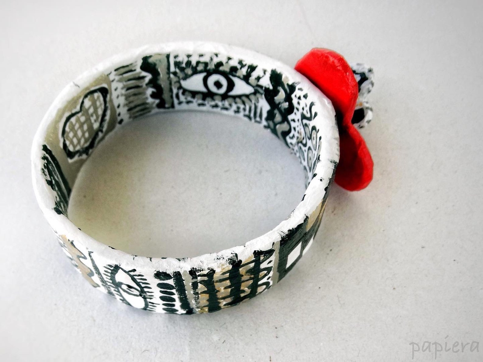 Papier Mache Bracelet,bangle,free Shipping,paper Jewelry,eco Friendly ...