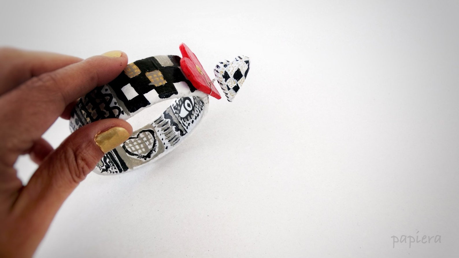 Papier Mache Bracelet,bangle,free Shipping,paper Jewelry,eco Friendly ...