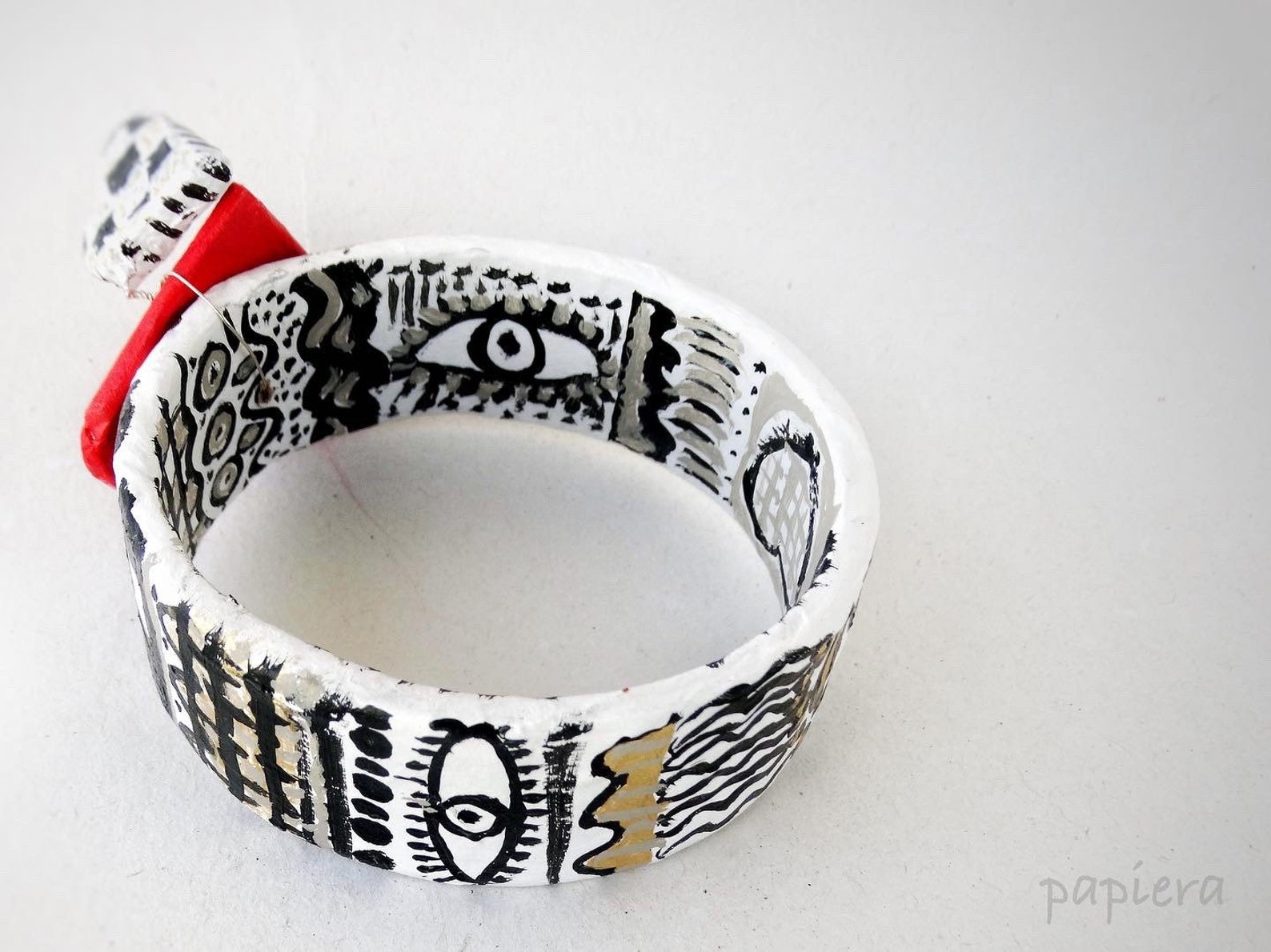 Papier Mache Bracelet,bangle,free Shipping,paper Jewelry,eco Friendly ...
