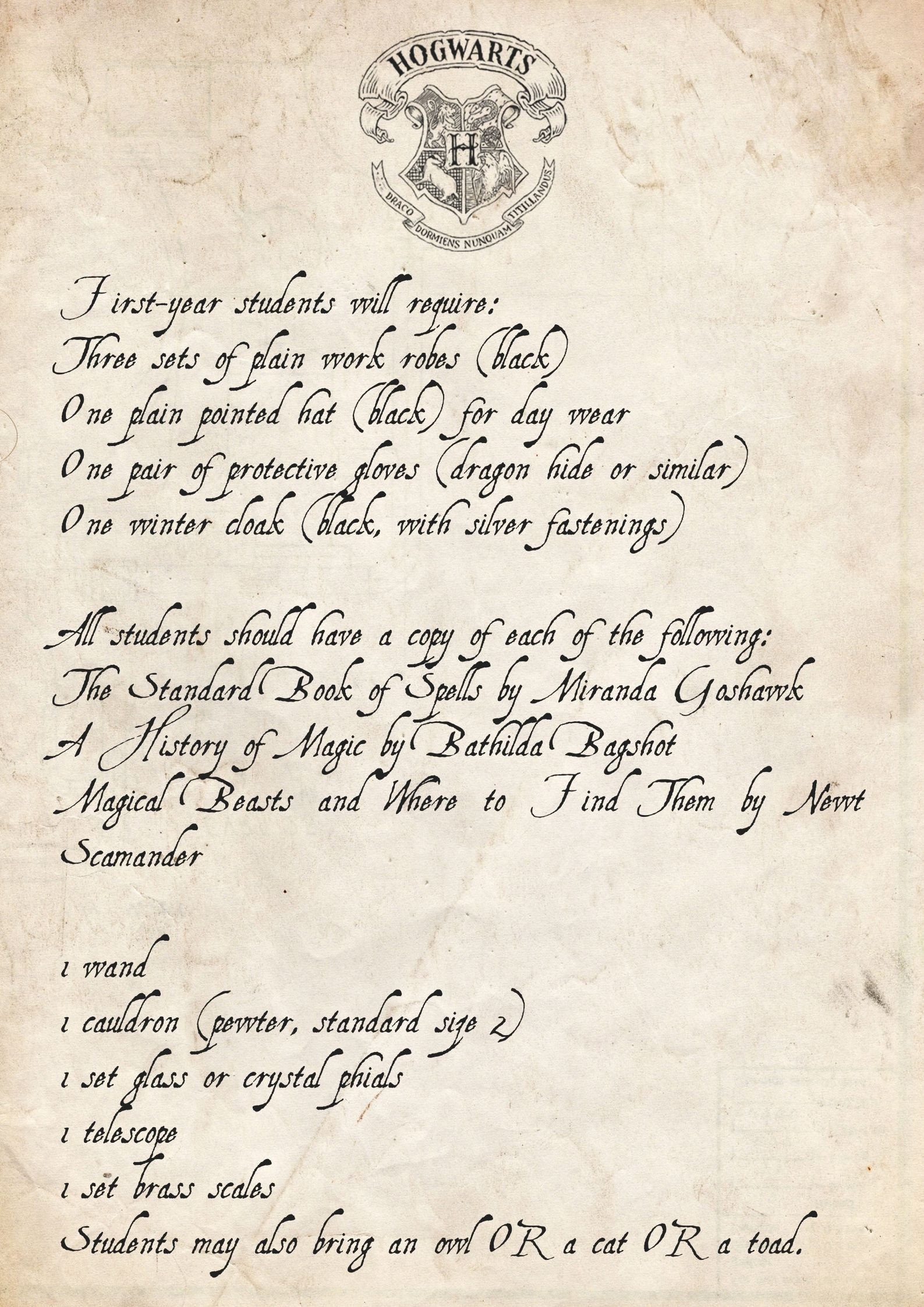 Custom Hogwarts Letter - Etsy